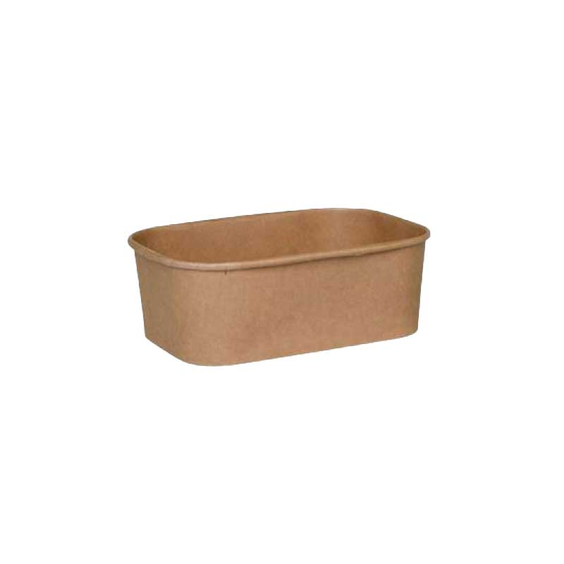 Kraft Paper Rectangle Bowl - Base | Maxiplast USA